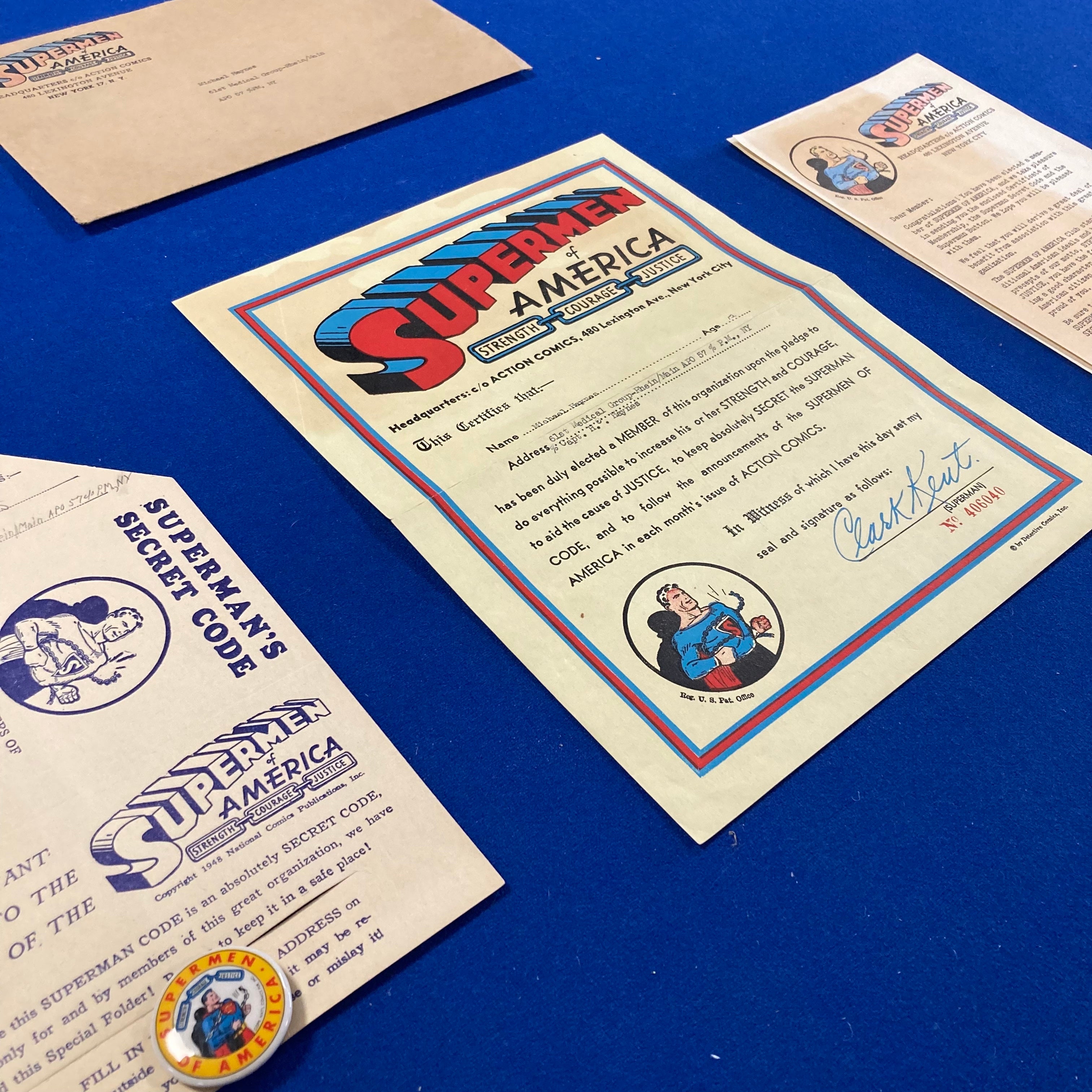 Supermen of America Membership Kit – World of Superheroes