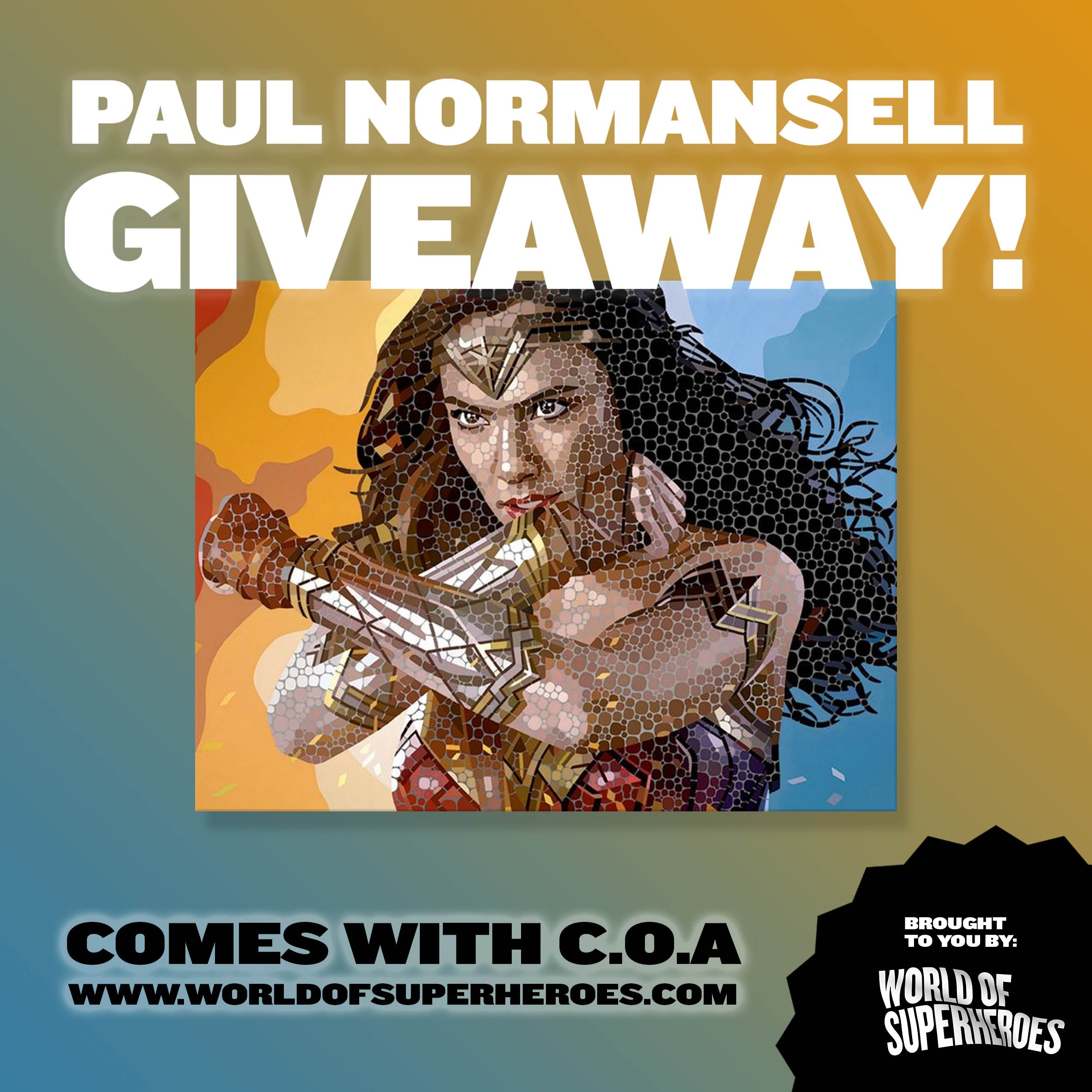 -WIN- Wonder Woman Print Worth £500.00 – World of Superheroes
