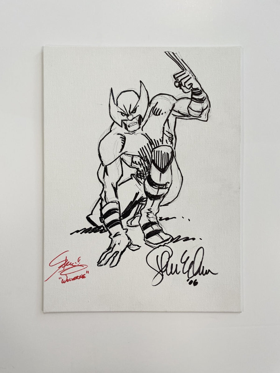 Original Wolverine Sketch by Steven E. Gordon 9x12inch board Signed x2 ...