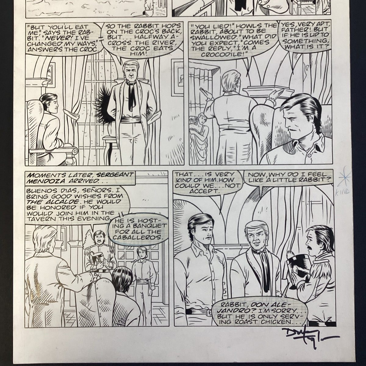 Original Artwork for Zorro #9 Page 6 By Dave Taylor Marvel Comics UK 1 ...