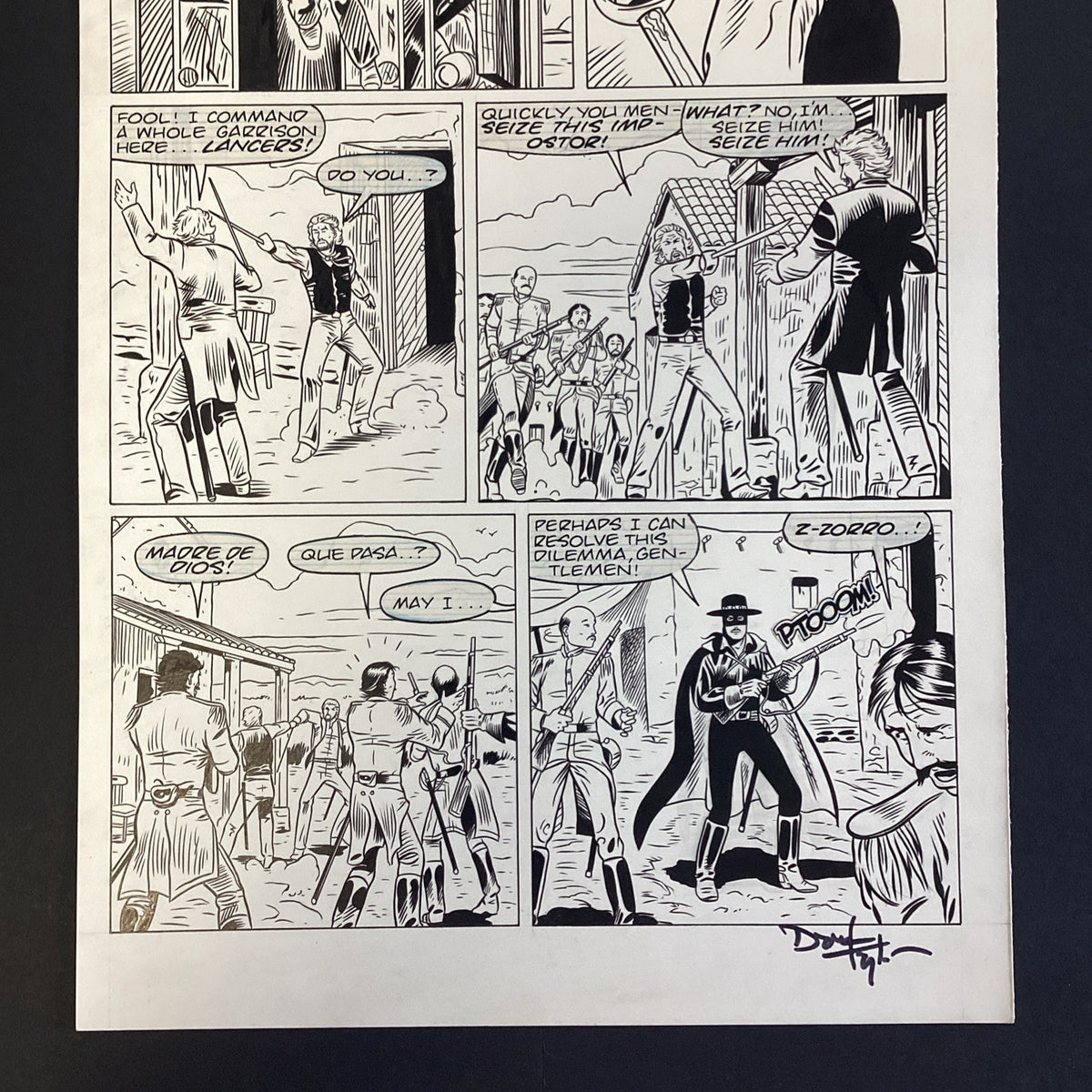 Original Artwork for Zorro #9 Page 16 By Dave Taylor Marvel Comics UK ...