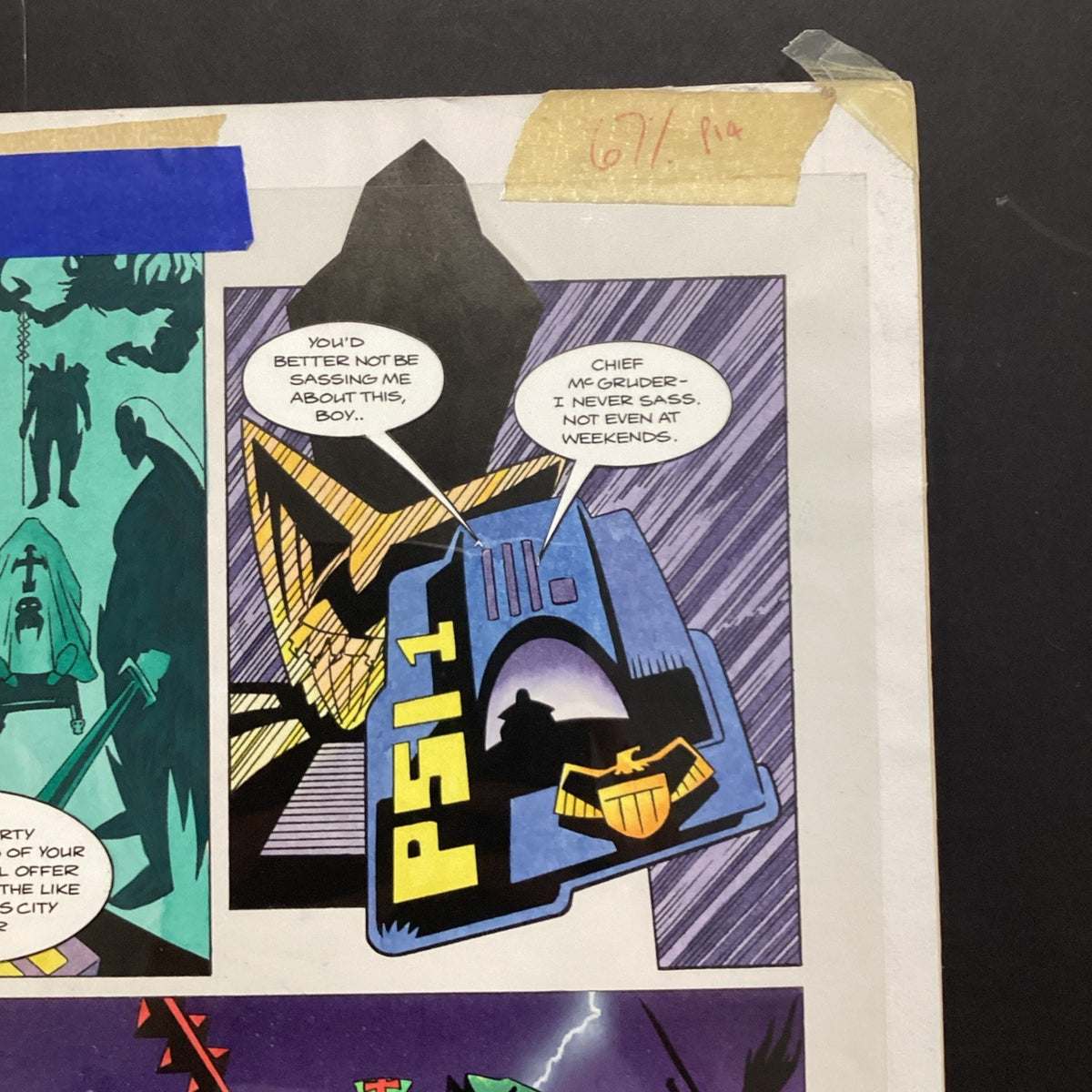 Original Colours Artwork Judge Dredd Megazine #7 Page 14 1995 by Peter ...