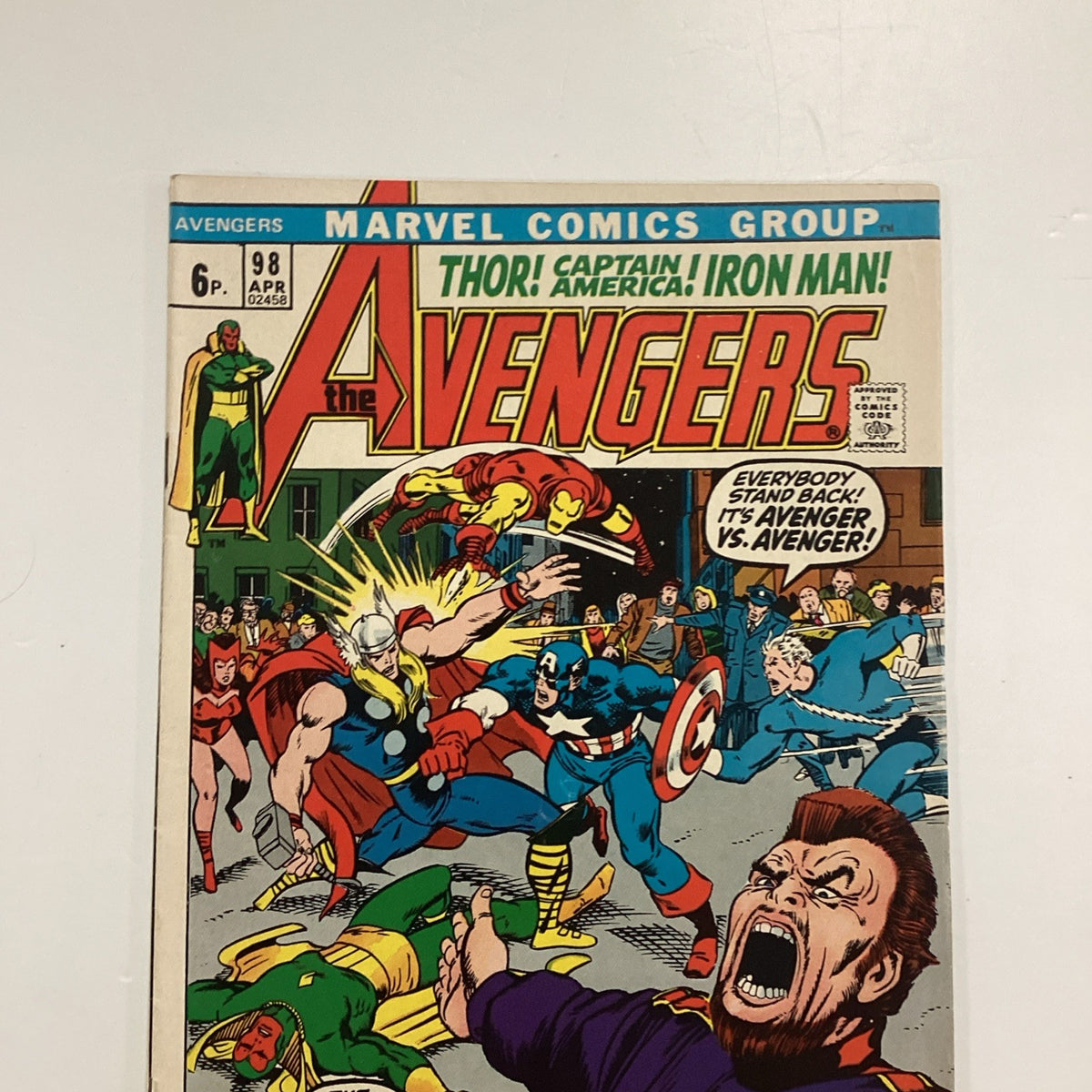 Avengers #98 1972 FN/VF Pence Copy – World of Superheroes