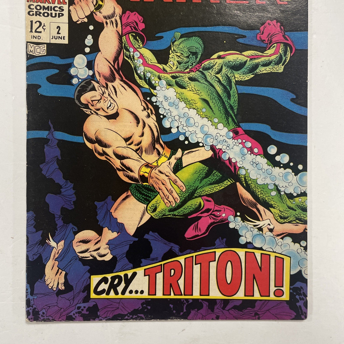 Sub-mariner #2 1968 VG/FN Pence Stamp **Small tear bottom of rear cove ...